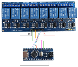 Controlling an 8-Channel Relay with Arduino Nano - Tamir Mironov